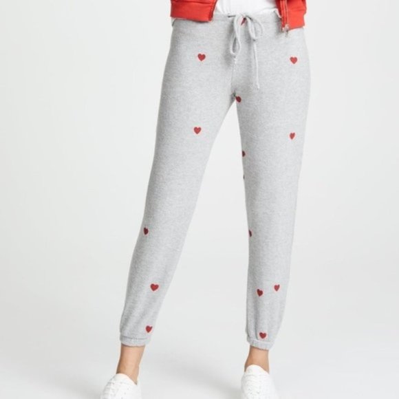Chaser | Pants & Jumpsuits | Chaser Love Red Heart Knit Slouchy Pants ...